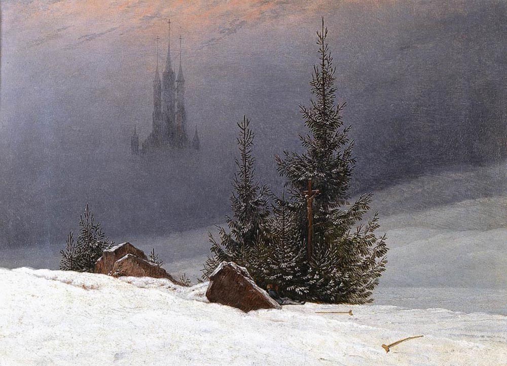 Caspar David Friedrich Winter Landscape with Church Painting | Best ...