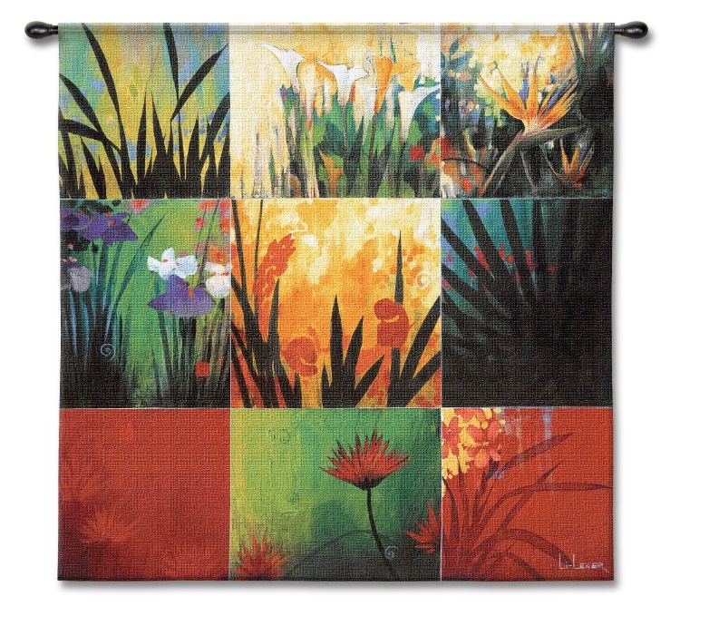 Don Li-Leger Tapestry_ Tropical Nine Patch (iii) Painting | Best ...
