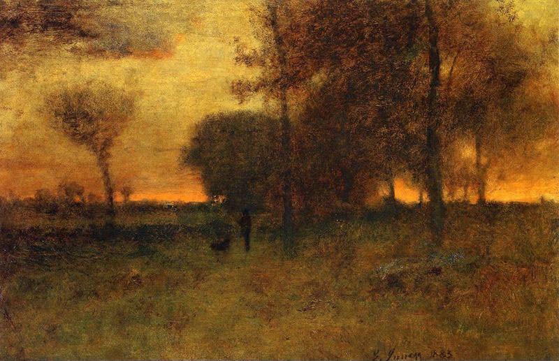 George Inness Sunset Glow Painting | Best Paintings For Sale
