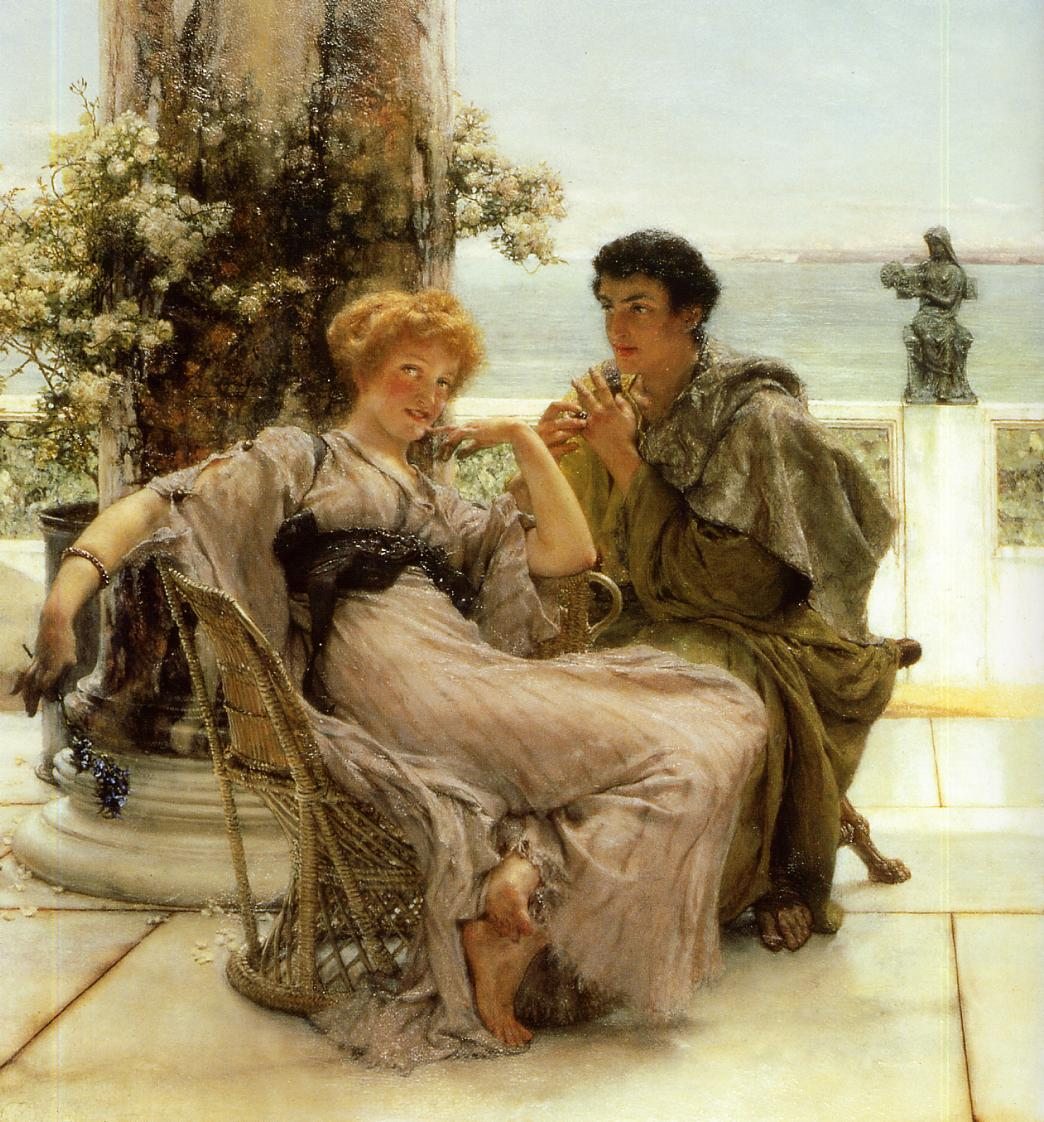 Sir Lawrence Alma-Tadema Courtship the Proposal Painting | Best ...