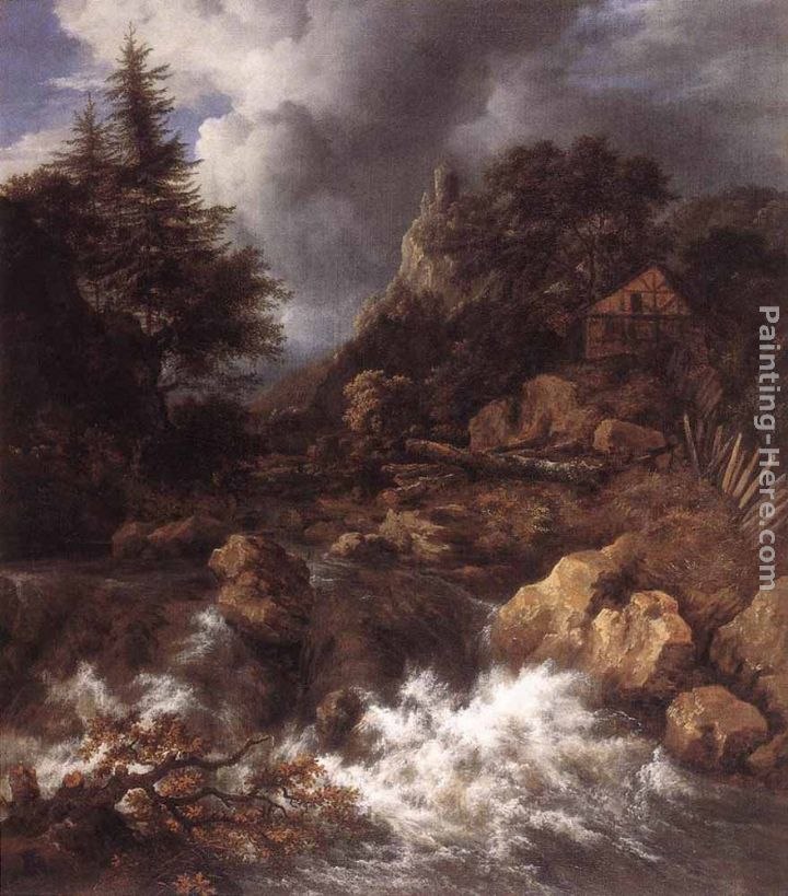 Jacob van Ruisdael Waterfall in a Mountainous Northern Landscape ...