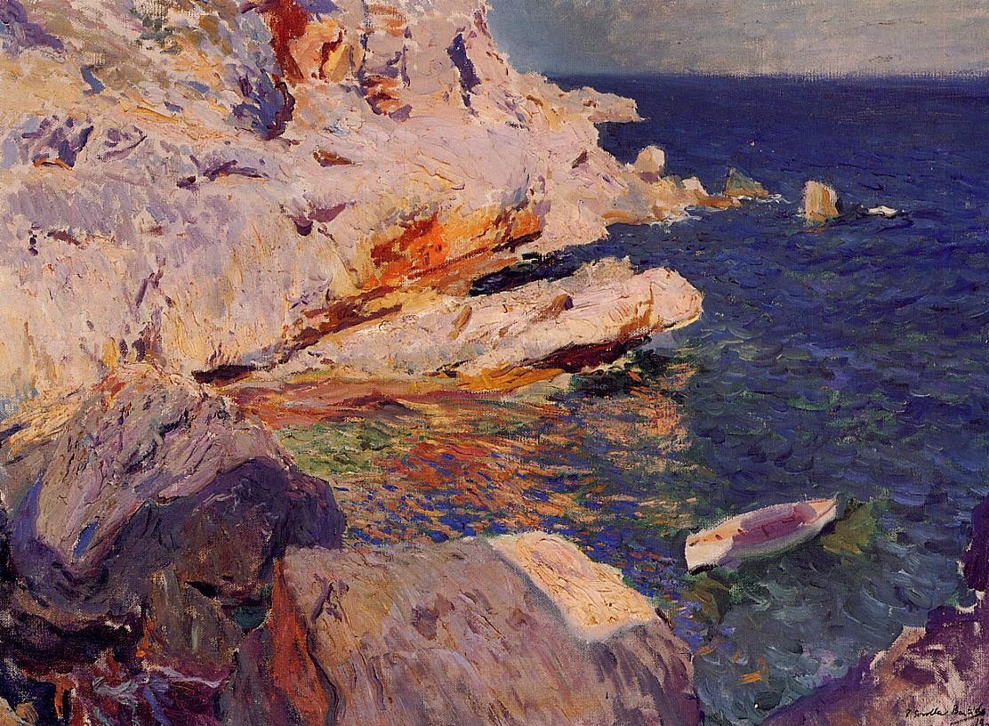 Joaquin Sorolla y Bastida Rocks at Javea Painting | Best Paintings For Sale